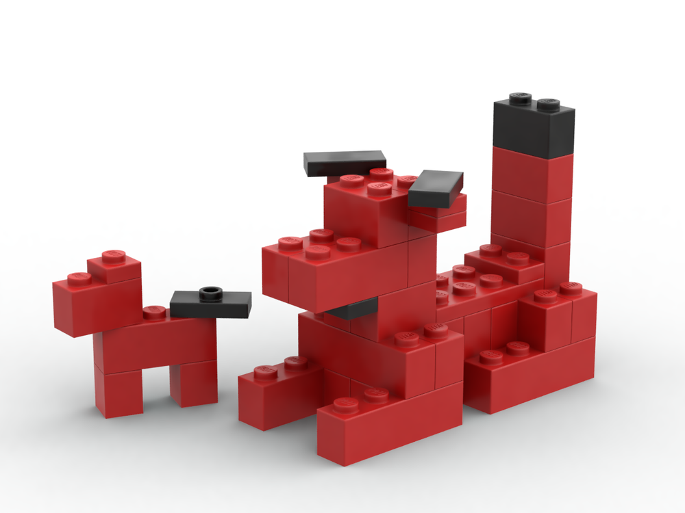 LEGO MOC 379 Dog with puppy by se1977 | Rebrickable - Build with LEGO