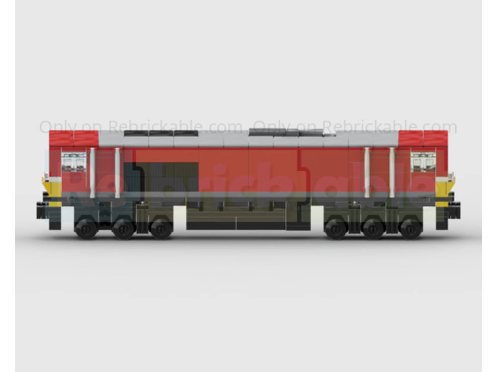 LEGO MOC 4-Wide Class 66 Diesel Locomotive Train In Deutsche Bahn (DB ...