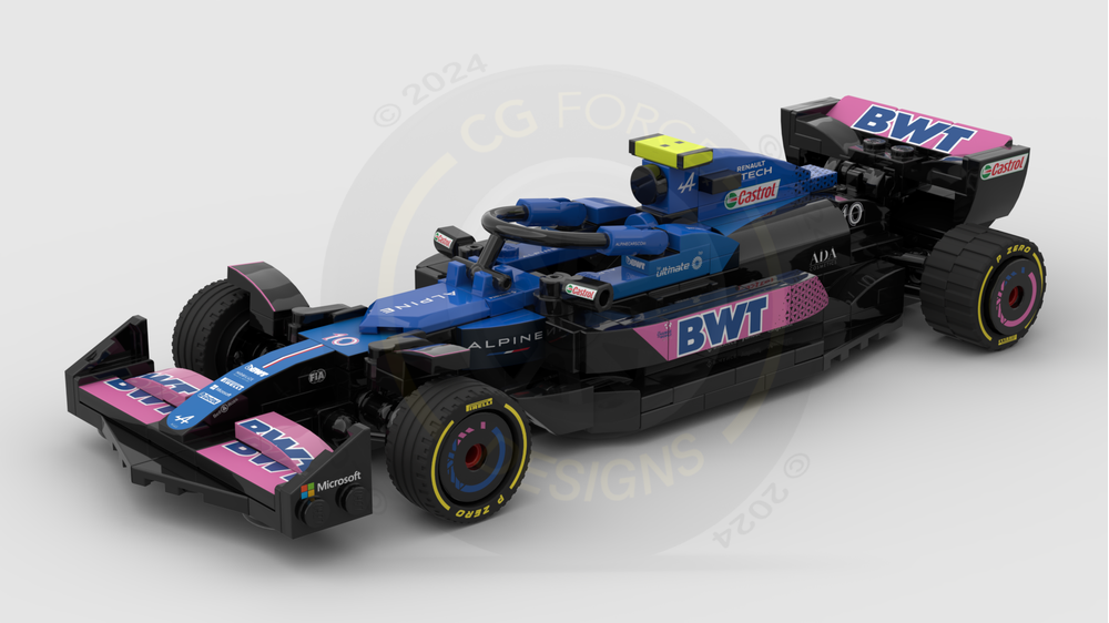 LEGO MOC F1 Alpine A523 by CGForceDesigns | Rebrickable - Build with LEGO