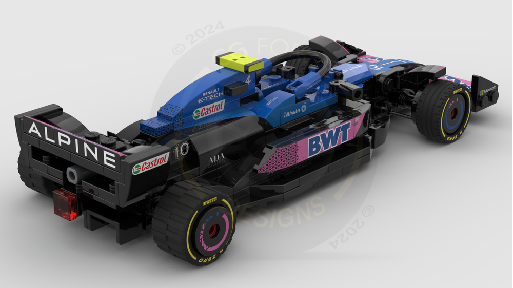 LEGO MOC F1 Alpine A523 by CGForceDesigns | Rebrickable - Build with LEGO