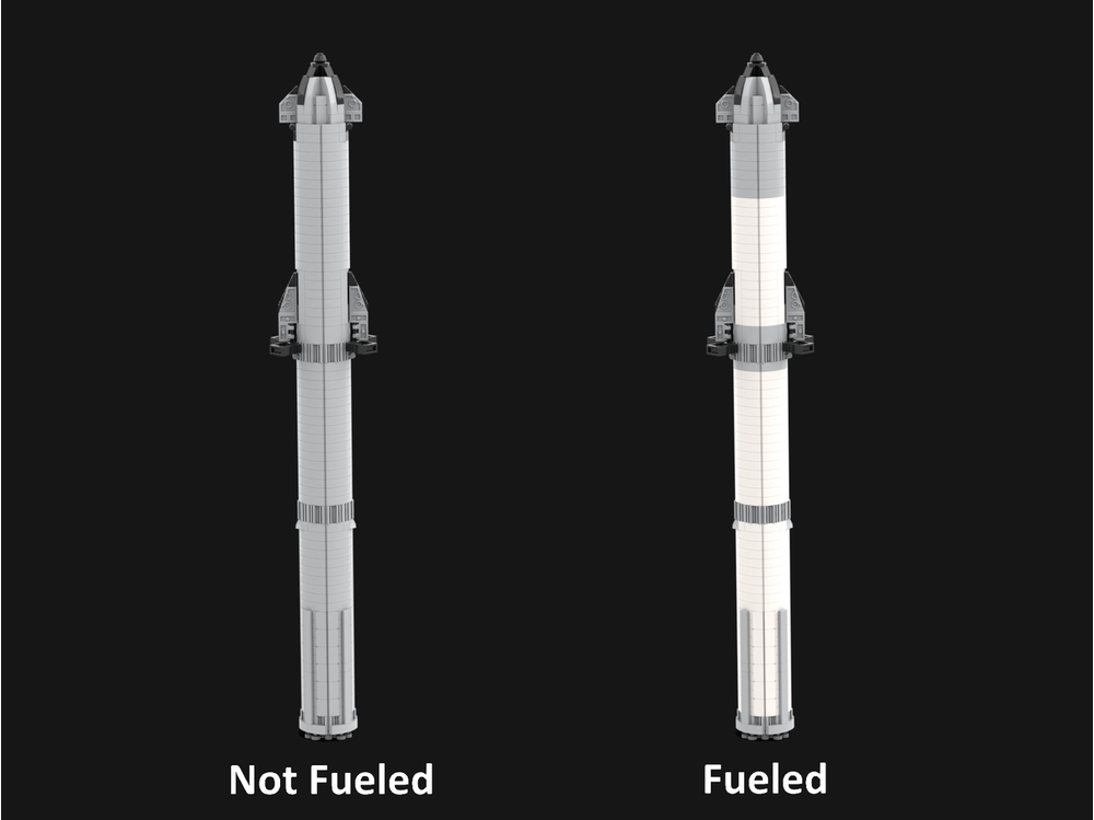 Lego Moc Spacex Starship And Super Heavy By Taters Rebrickable Build