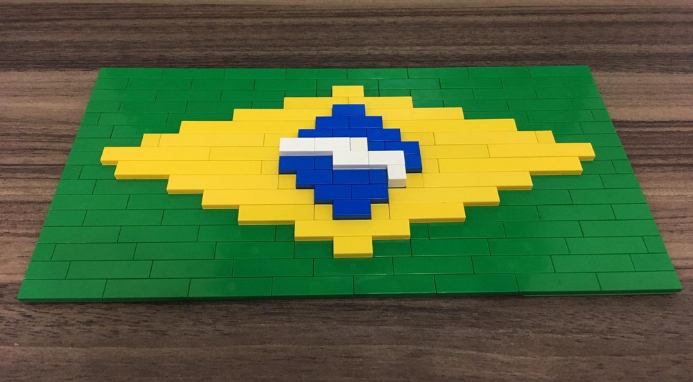 LEGO MOC Brazilian Flag (3D version) by eduardo.rimoli | Rebrickable ...