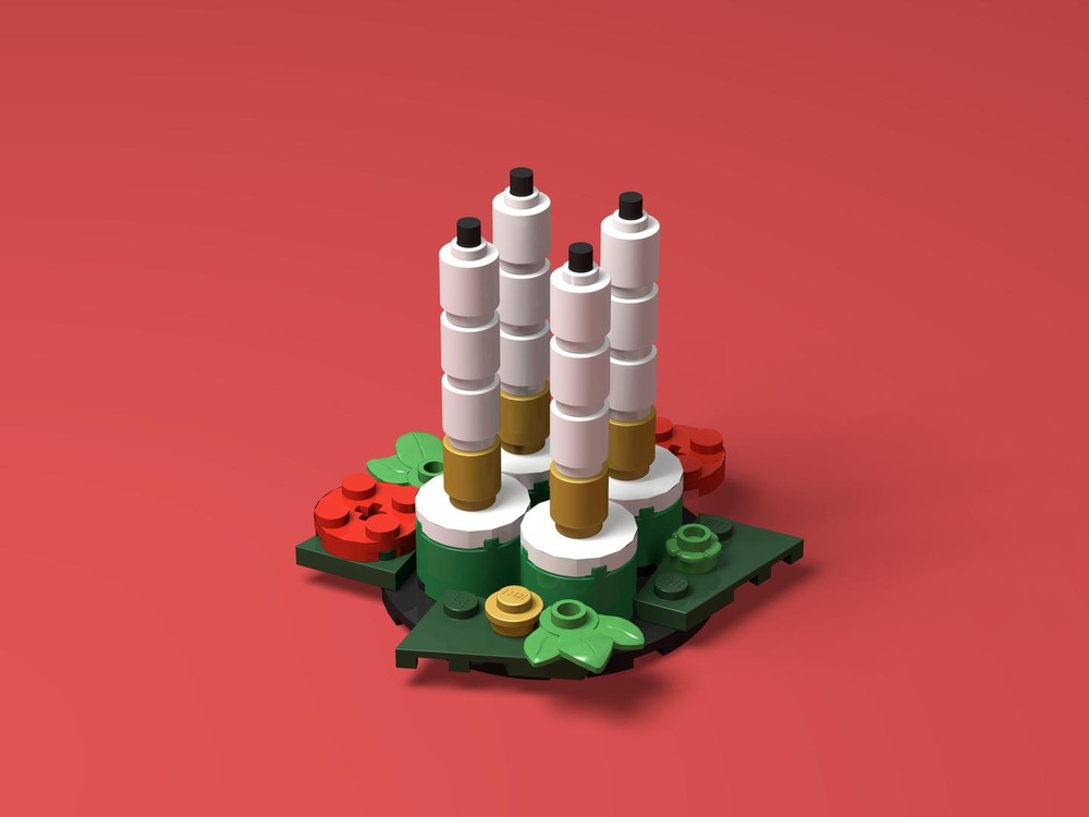 LEGO MOC Advent Wreath by Camobricktape | Rebrickable - Build with LEGO
