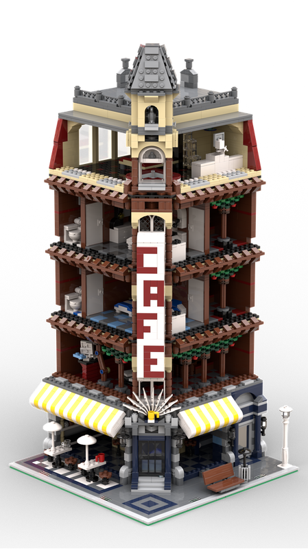 LEGO MOC Cafe Corner Expanded by CyberLogic | Rebrickable - Build with LEGO