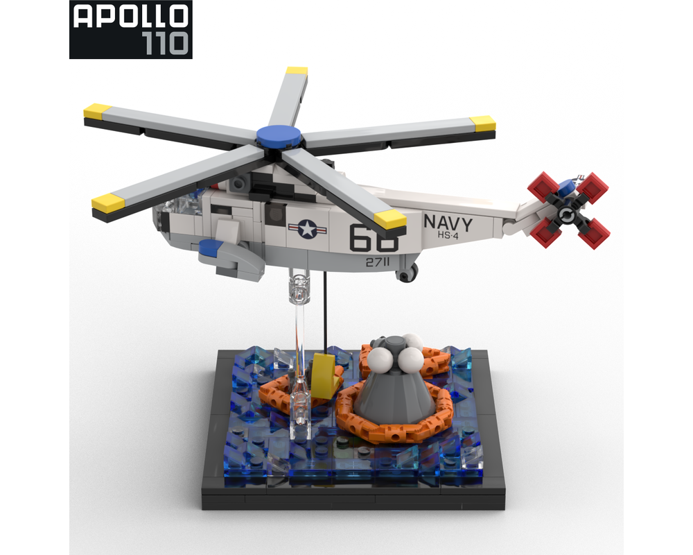 LEGO MOC Apollo 11 Recovery Diorama - CM 'Columbia' & Helicopter 66 [1: ...
