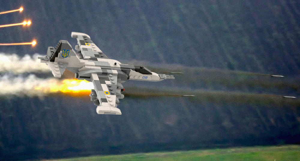 LEGO MOC 1:72 Scale Su-25 Frogfoot (UAF) by HandSolo99 | Rebrickable ...