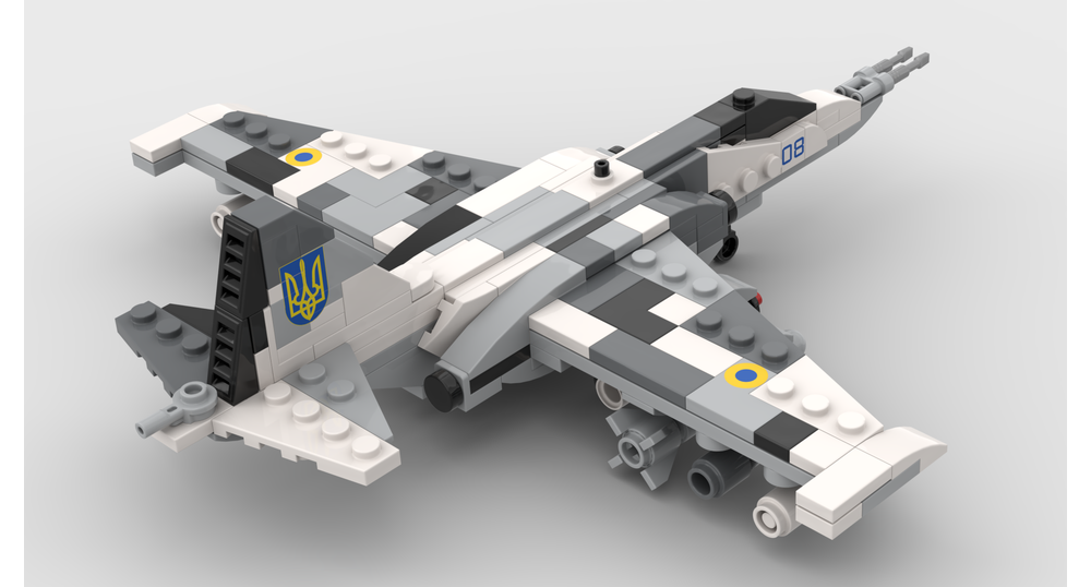 LEGO MOC 1:72 Scale Su-25 Frogfoot (UAF) by HandSolo99 | Rebrickable ...