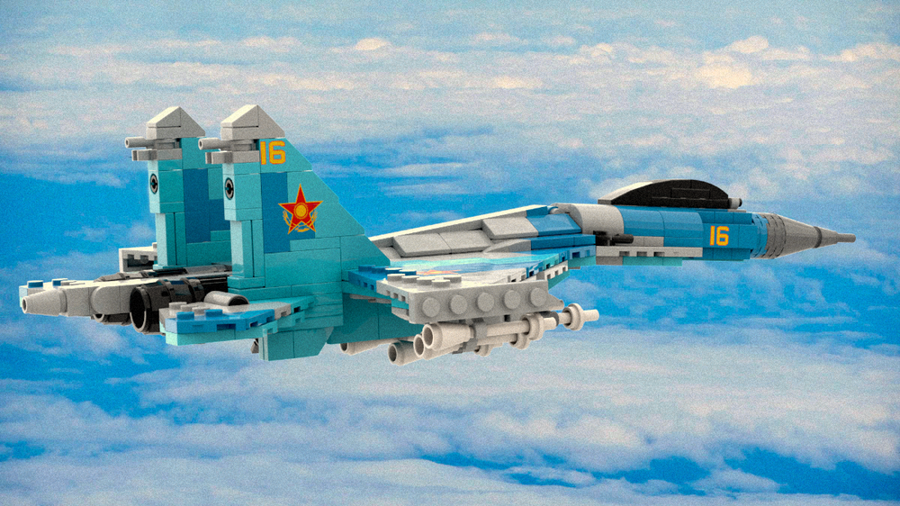 LEGO MOC 1:72 Scale Su-27 Flanker (KADF) by HandSolo99 | Rebrickable - Build with LEGO