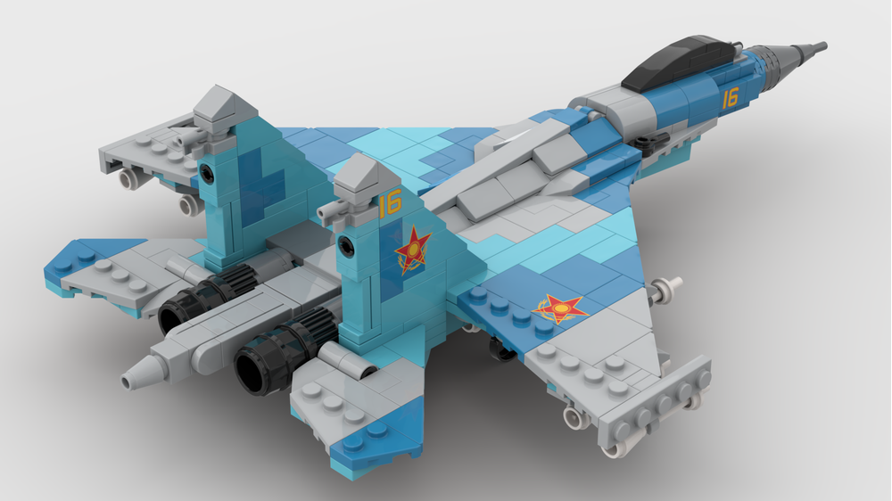 Lego Moc 172 Scale Su 27 Flanker Kadf By Handsolo99 Rebrickable