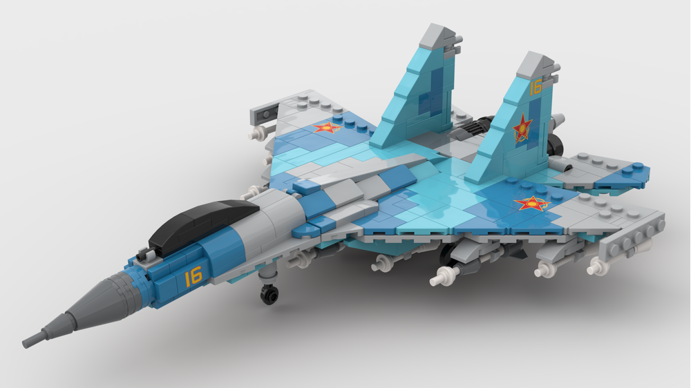 Lego Moc 172 Scale Su 27 Flanker Kadf By Handsolo99 Rebrickable