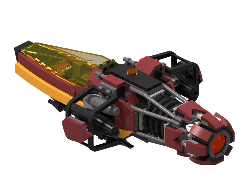Lego Moc Spaceship Red Hawk By Brampf Rebrickable Build With Lego