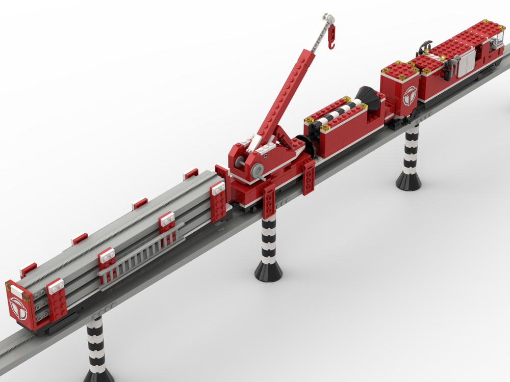 LEGO MOC Monorail Construction and Maintenance Vehicle v2 (Red) by ...