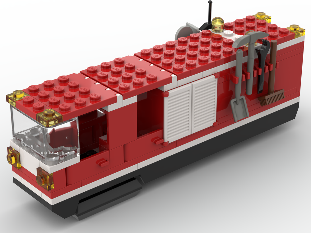 LEGO MOC Monorail Construction and Maintenance Vehicle v2 (Red) by ...