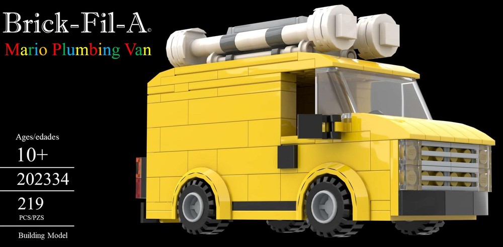 LEGO MOC Mario Bros Plumbing Van by Brick-Fil-A-Builds | Rebrickable ...