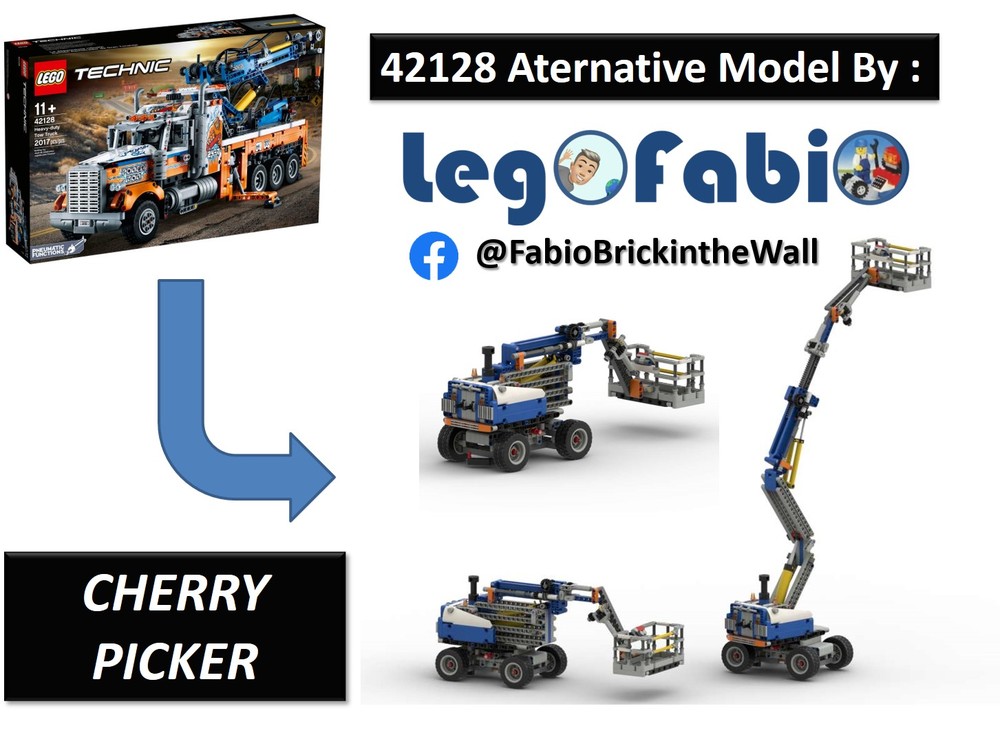 Lego Moc 42128 Cherry Picker By Fabiobrickinthewall Rebrickable