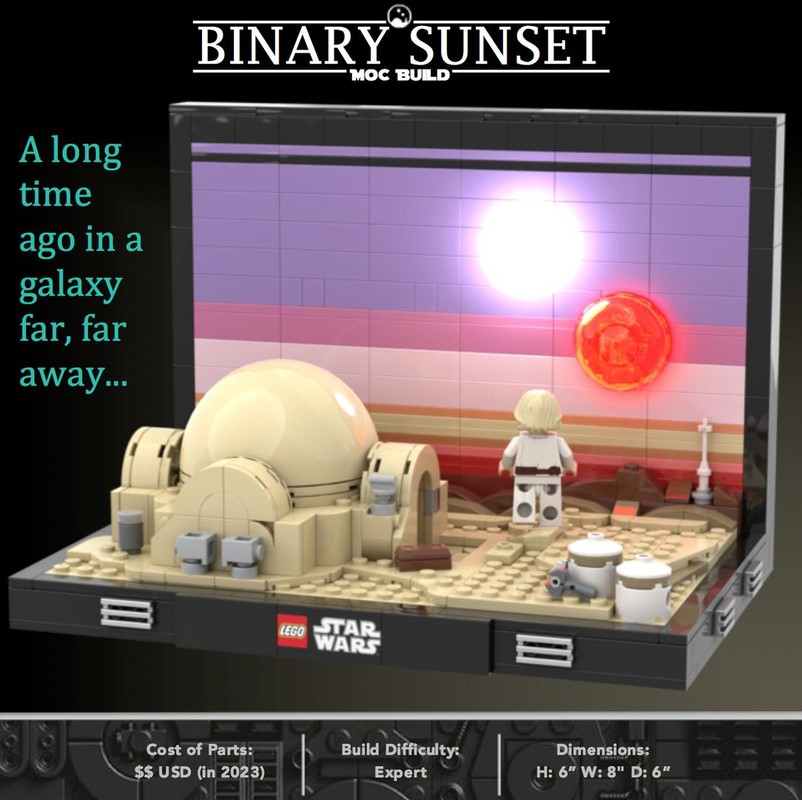 LEGO MOC Binary Sunset from A New Hope Diorama by Dream Build Bricks ...