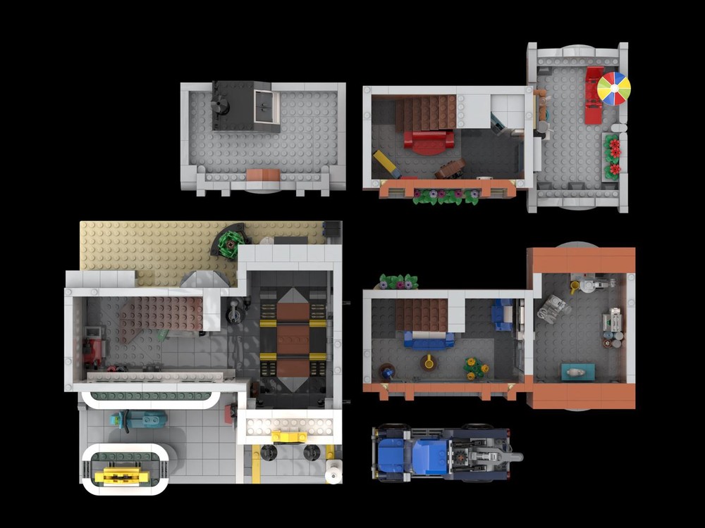 LEGO MOC Straight Garage - 10264 Corner Garage Alternative Build by PL ...