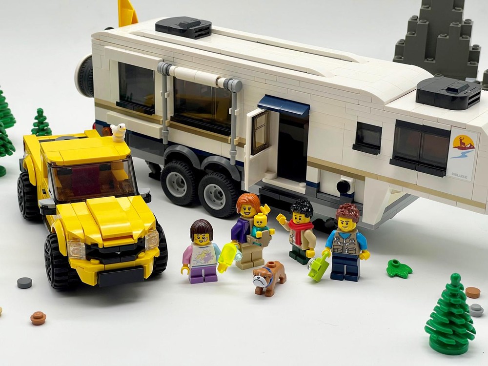 LEGO MOC Toy Tundra & Fifth Wheel Camper by IBrickedItUp | Rebrickable ...