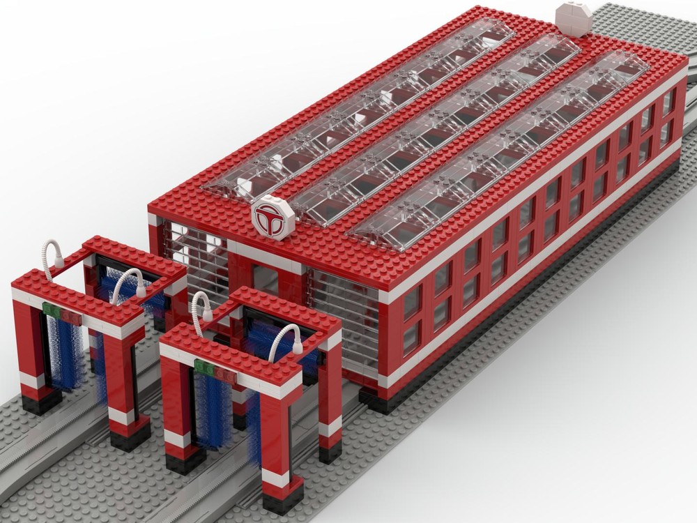 LEGO MOC Monorail Wash and Repair Workshop by paulvdb | Rebrickable ...