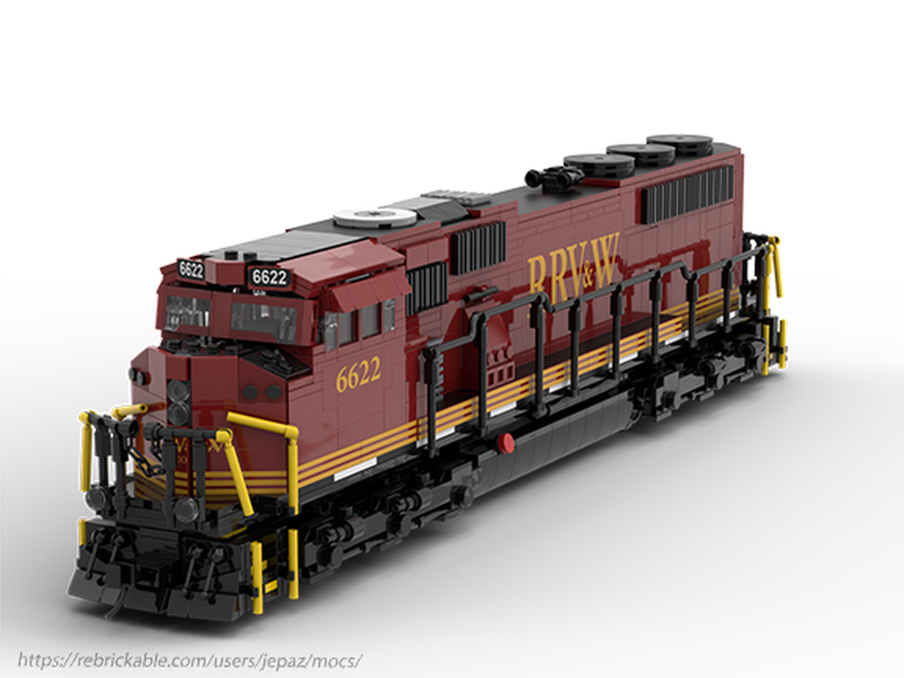 LEGO MOC Red River Valley & Western (RRVW) SD70MAC by jepaz ...
