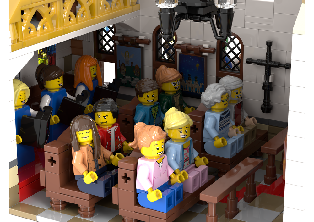 LEGO MOC Winter Village Old Stone Church by BigBobsBricks | Rebrickable ...