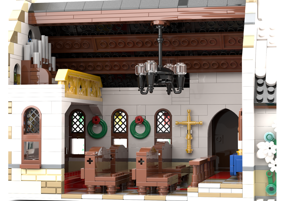 LEGO MOC Winter Village Old Stone Church by BigBobsBricks | Rebrickable ...