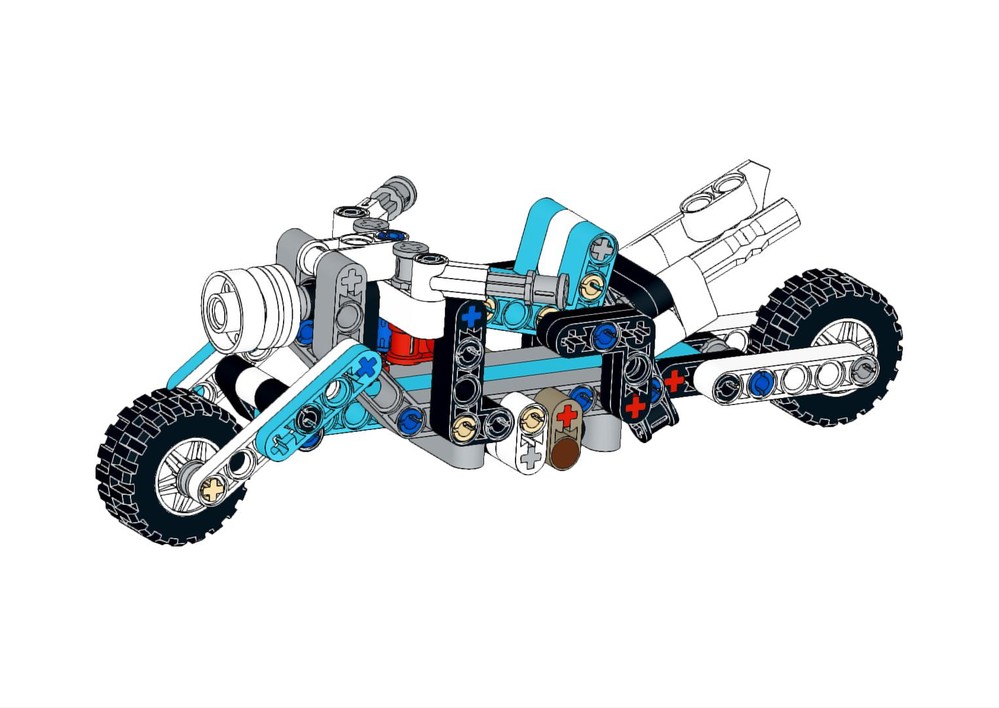 LEGO MOC Climbing Motorcycle by NARP | Rebrickable - Build with LEGO