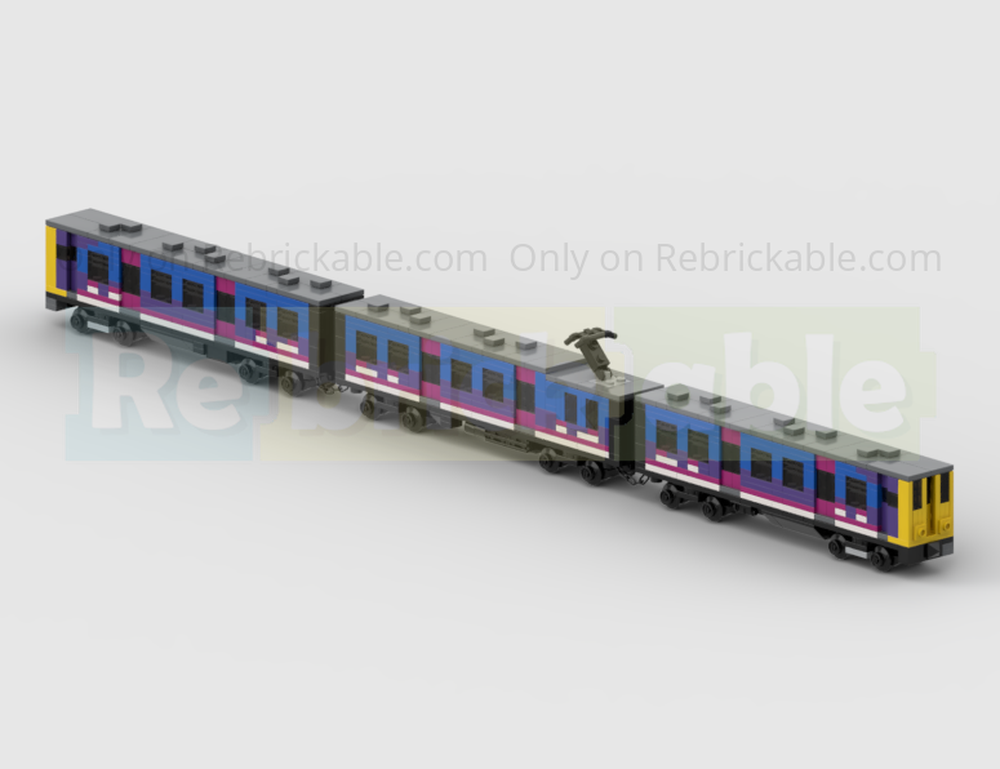 LEGO MOC 4-Wide Class 313 3 Carriage EMU Train In Great Northern Livery ...