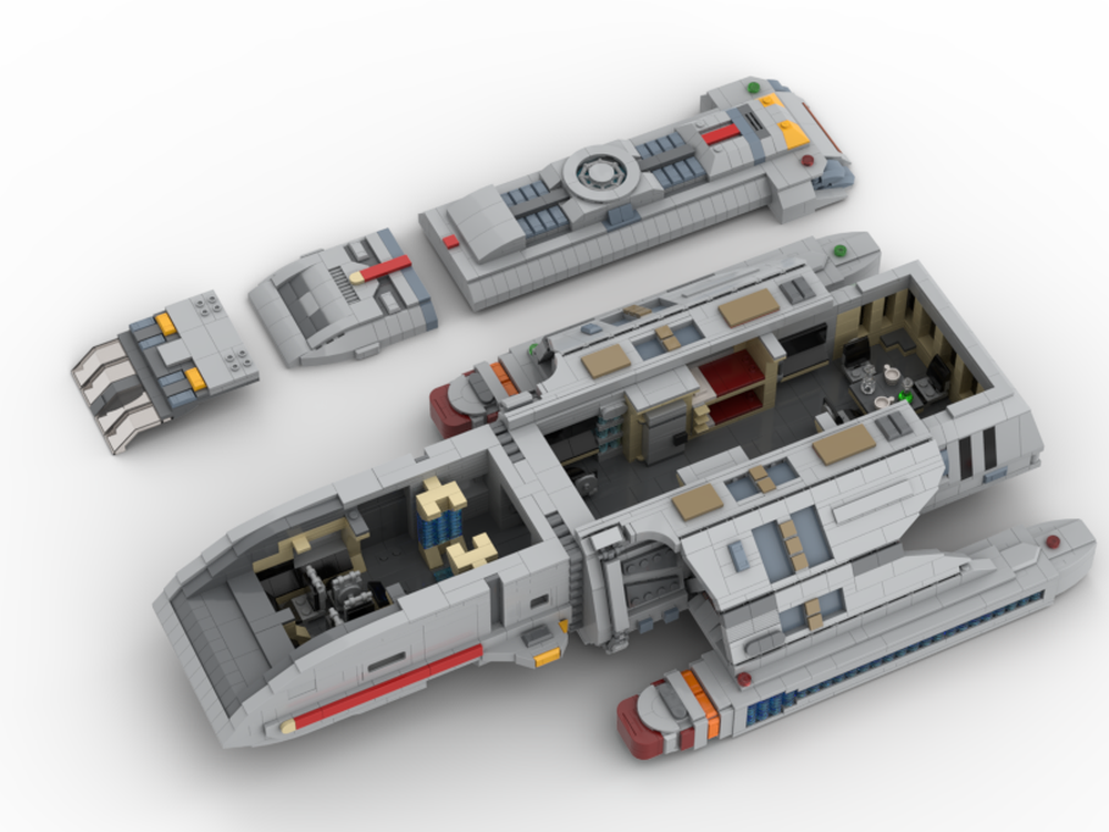 Lego Moc Star Trek Runabout By Sendek01 Rebrickable Build With Lego