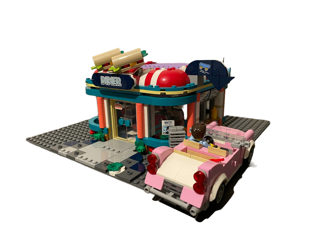 Lego Moc Drive Through Diner Modular Alternate Build Of 2x41728 By Re