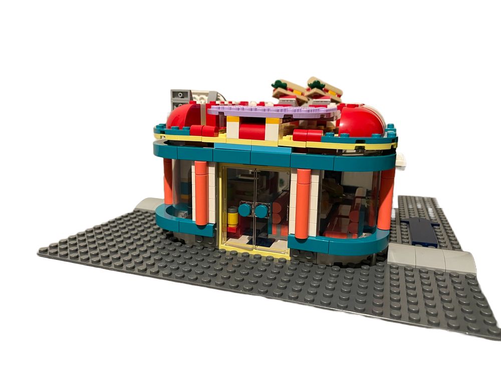 Lego Moc Drive Through Diner Modular Alternate Build Of 2x41728 By Re