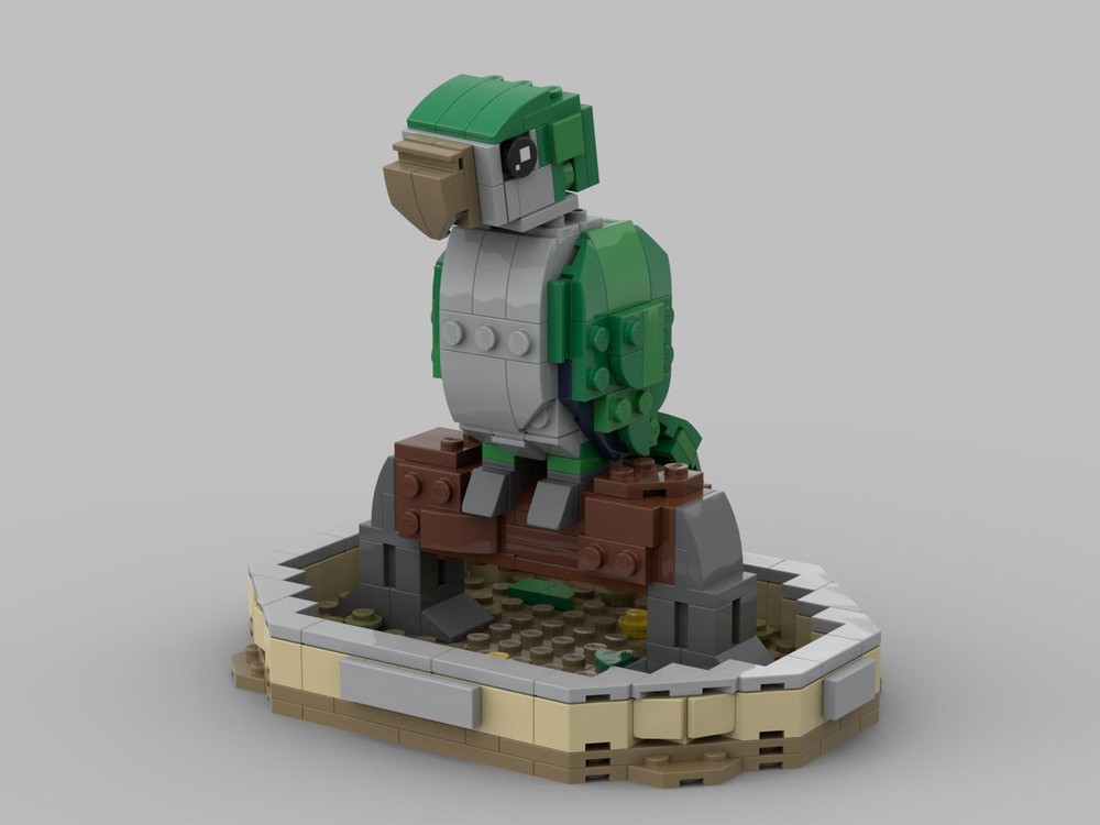 LEGO MOC Quaker Parrot with stand by Penguins and plastic | Rebrickable ...