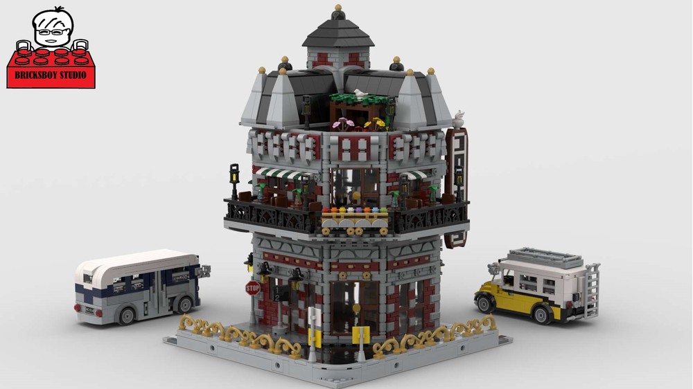 LEGO MOC MOC#59 Bus Terminal with Coffee Shop Modular Building by ...
