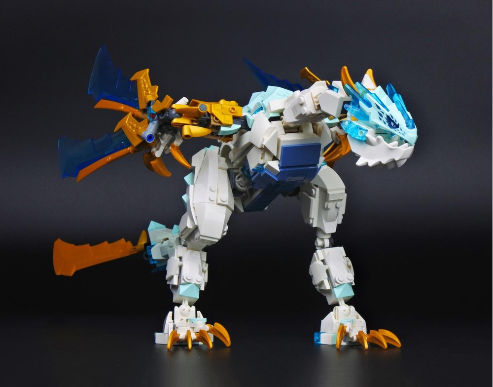 Lego Moc Ninjago Ice Dragonwyvern By Ronsoc Rebrickable Build