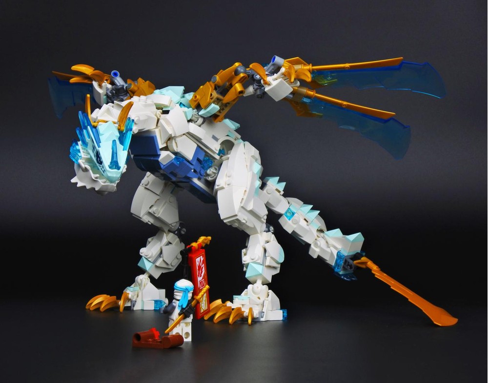 Lego Moc Ninjago Ice Dragonwyvern By Ronsoc Rebrickable Build