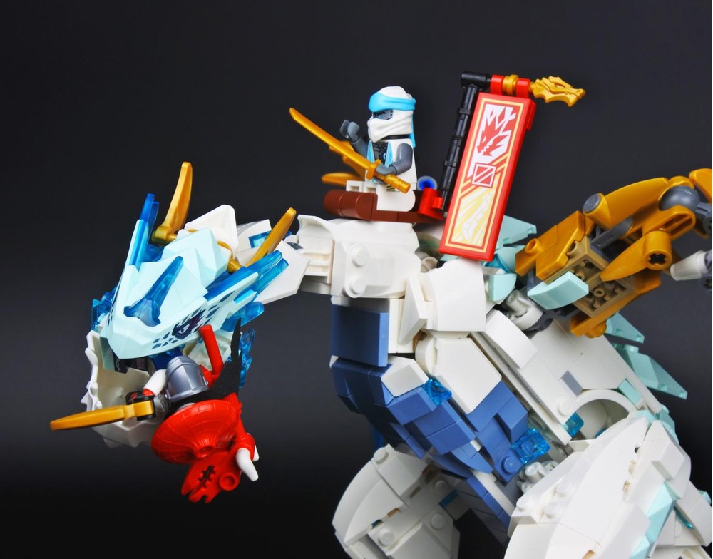 Lego Moc Ninjago Ice Dragonwyvern By Ronsoc Rebrickable Build