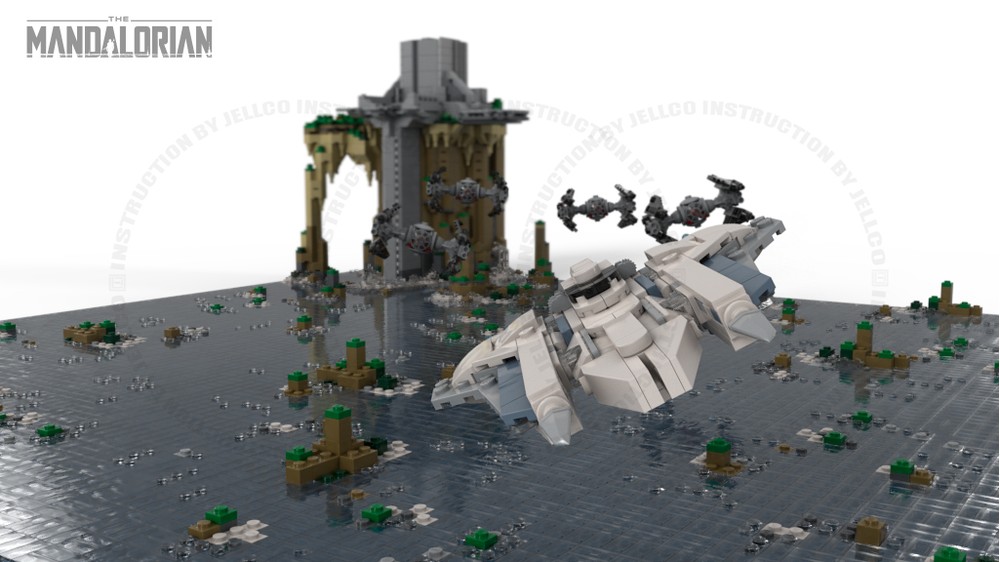 Lego Moc Micro Diorama Gauntlet Fighter Vs Tie Interceptor