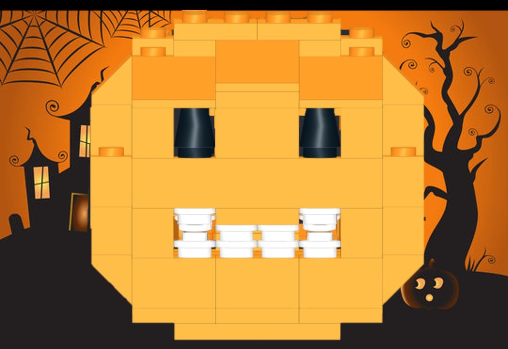 LEGO MOC Glowing halloween pumpkin by AmberCat | Rebrickable - Build ...