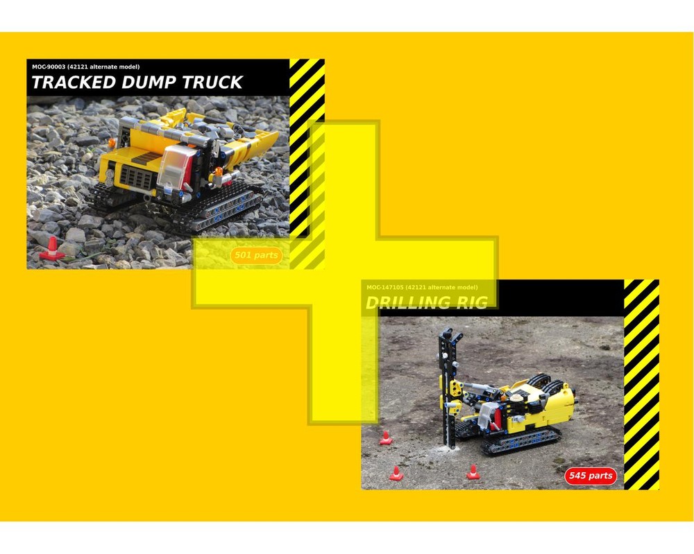 LEGO MOC 42121 alternates - Tracked Dump Truck and Drilling Rig by ...