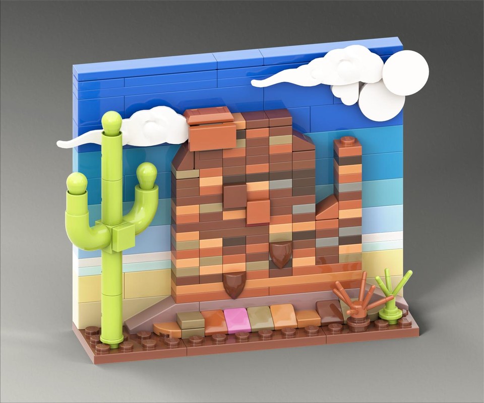 LEGO MOC AZ Monument Valley Display by Thomus_Bean | Rebrickable ...