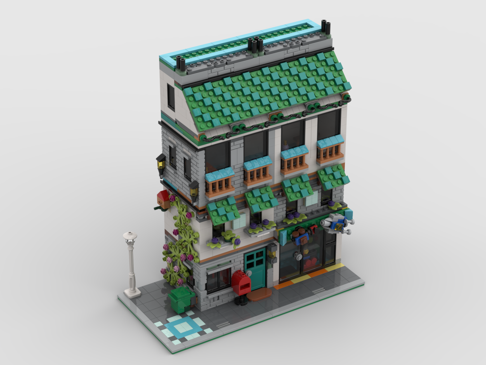 LEGO MOC Cozy Flat and Model Shop Modular by KTBrickworks | Rebrickable ...