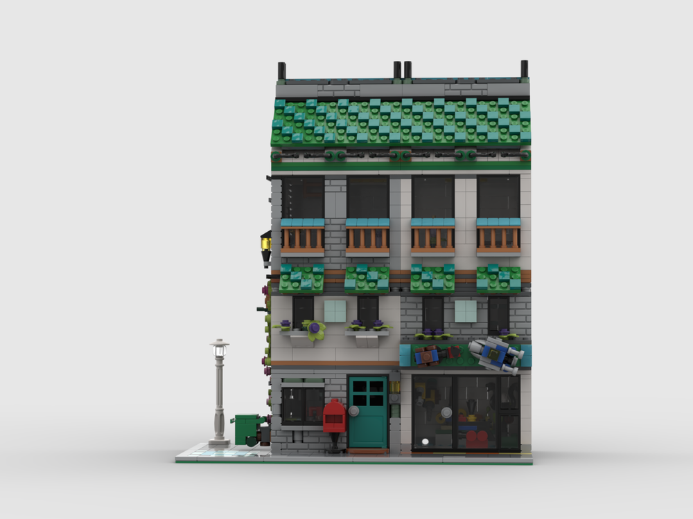Lego Moc Cozy Flat And Model Shop Modular By Ktbrickworks Rebrickable