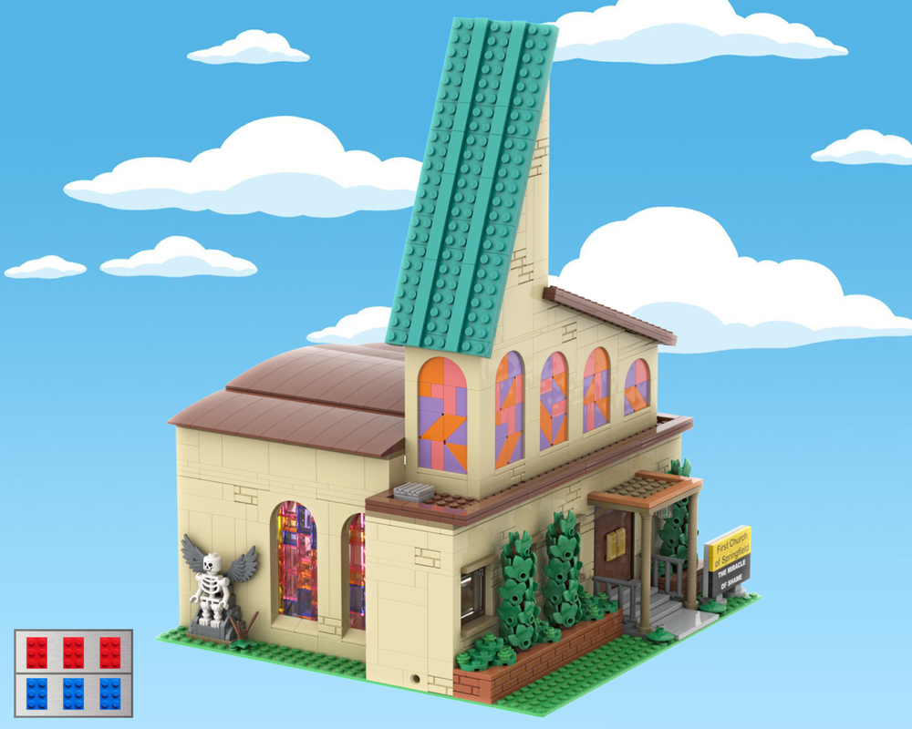 LEGO MOC Modular Springfield Church by benbuildslego | Rebrickable ...