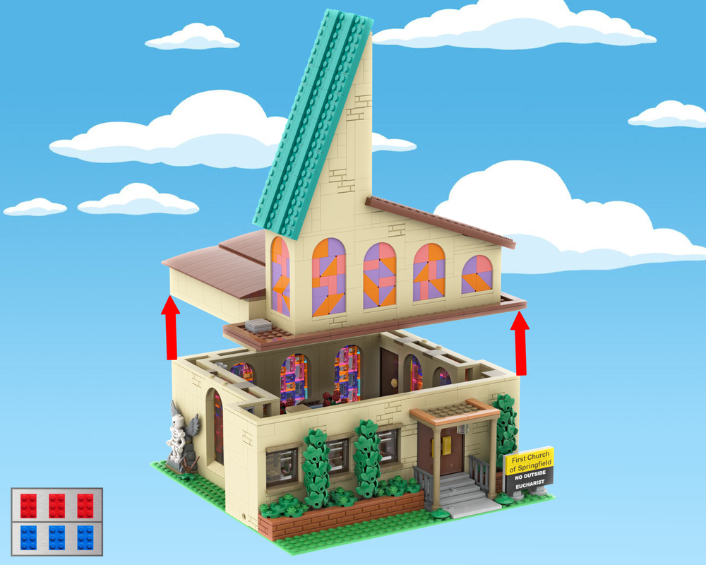 LEGO MOC Modular Springfield Church by benbuildslego | Rebrickable ...