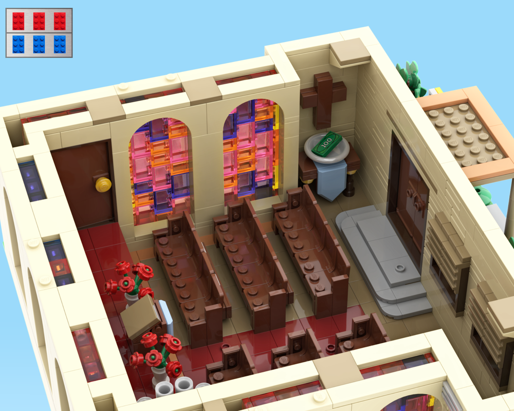 LEGO MOC Modular Springfield Church by benbuildslego | Rebrickable ...