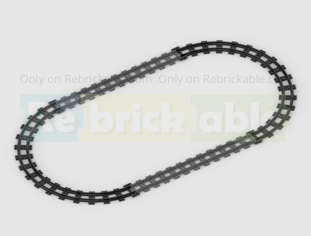 LEGO MOC Narrow Gauge Train Track Loop For 4 Stud Wide Trains ...