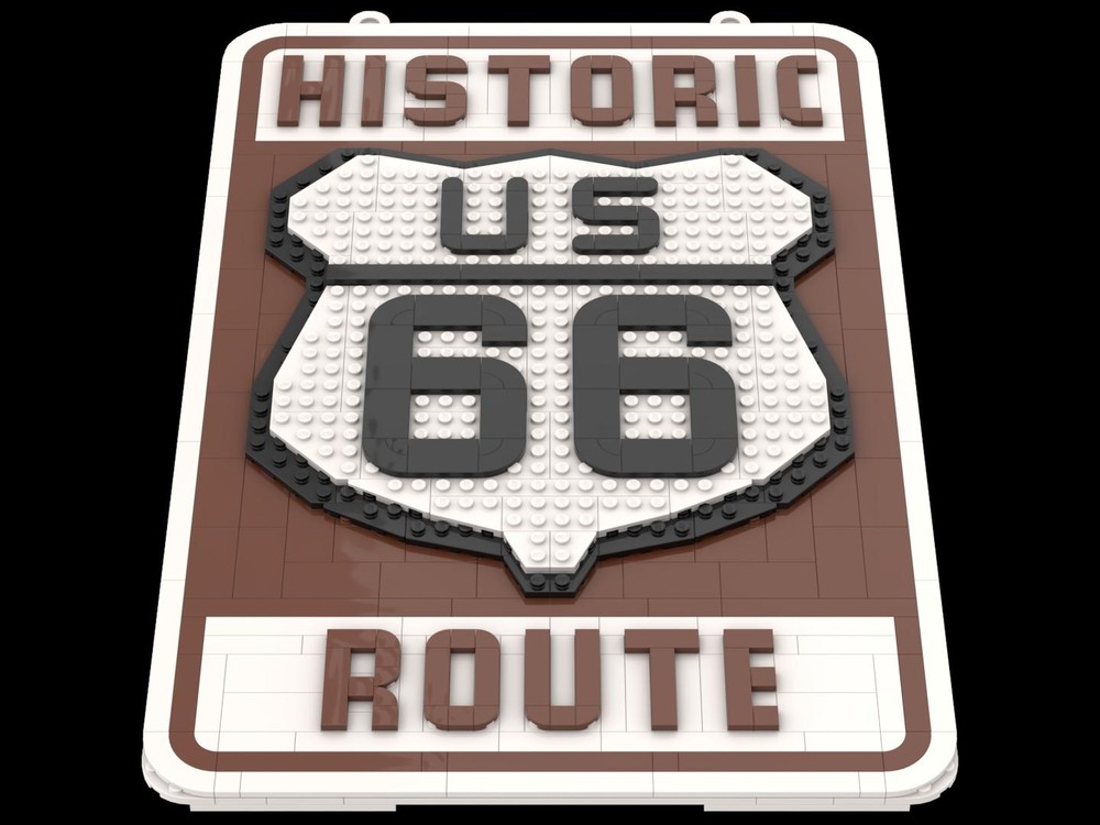 LEGO MOC Historic US Route 66 Sign by MOMAtteo79 | Rebrickable - Build ...