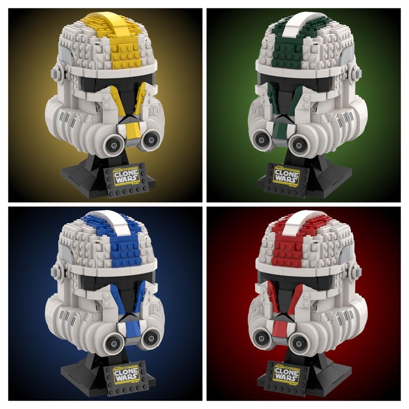 LEGO MOC 501st (Blue), 181st (Green), 327th (Yellow), K Company Clone ...