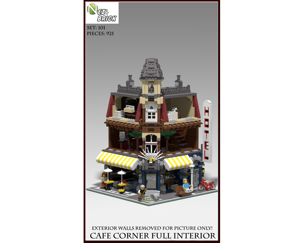 LEGO MOC Cafe Corner Interior by CyberLogic | Rebrickable - Build with LEGO