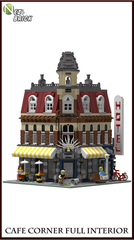 LEGO MOC Cafe Corner Interior by CyberLogic | Rebrickable - Build with LEGO
